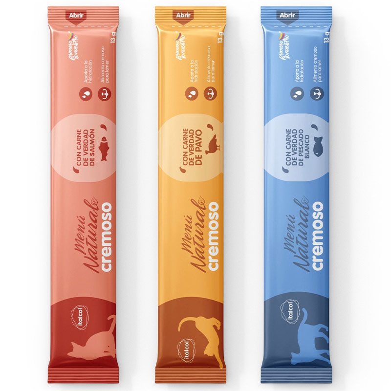 Italcol - Menú Natural Cremoso Gato Surtido Bolsa x 6 Unidades | Laika ...