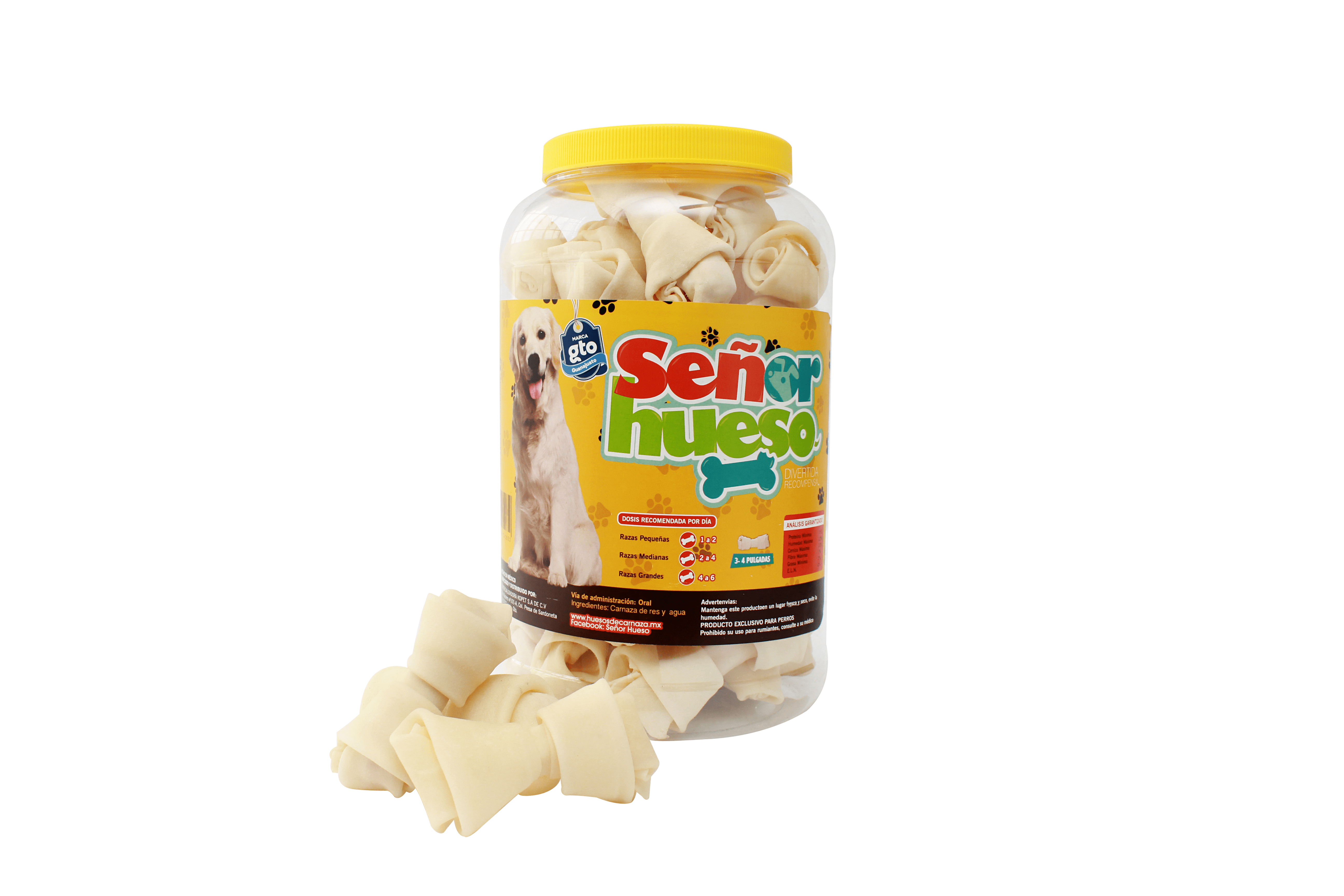 Señor Hueso - Carnaza Natural Nudo Vitrolero Mediano | Laika Mascotas