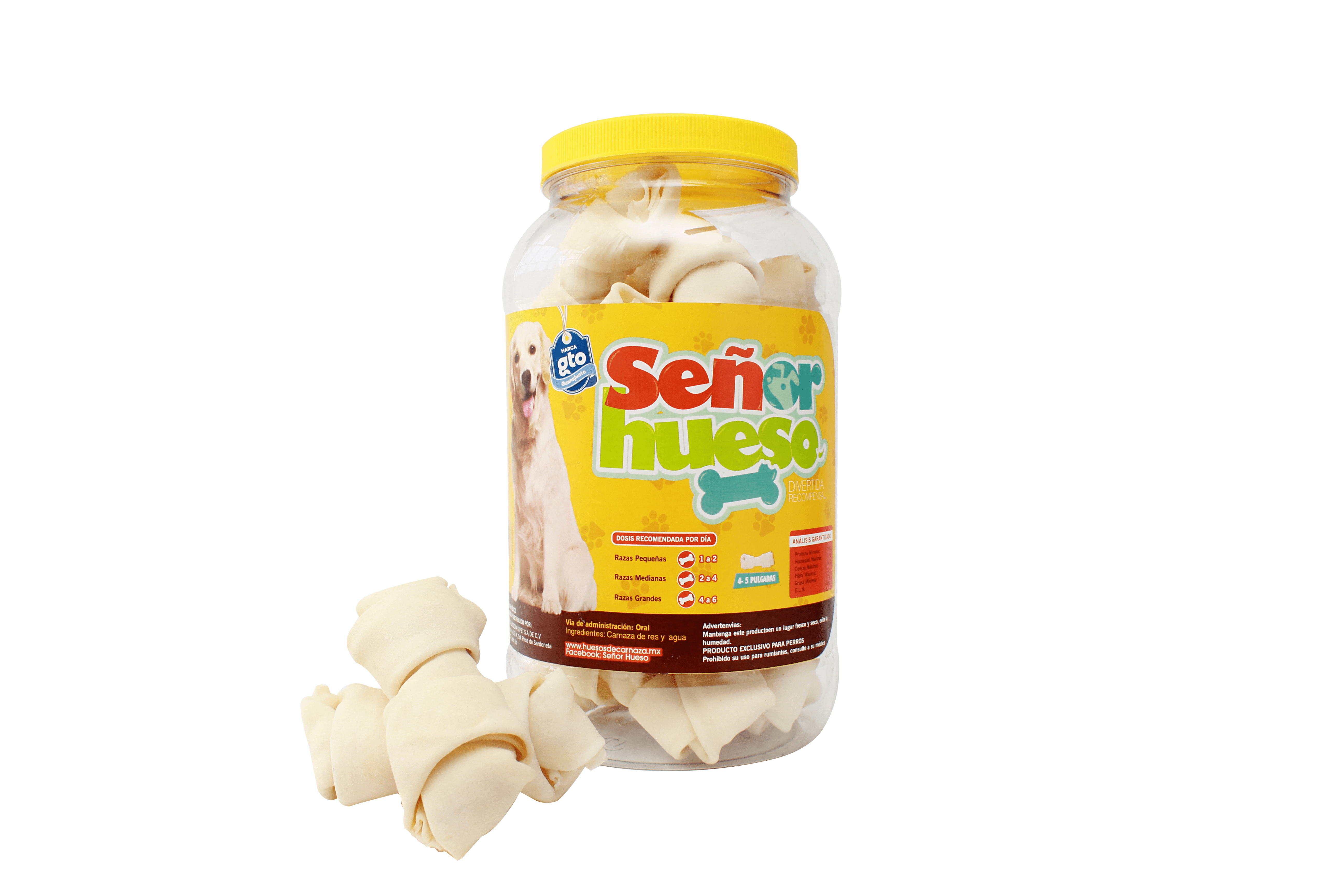 Señor Hueso - Carnaza Natural Nudo Vitrolero Extra Grande | Laika Mascotas