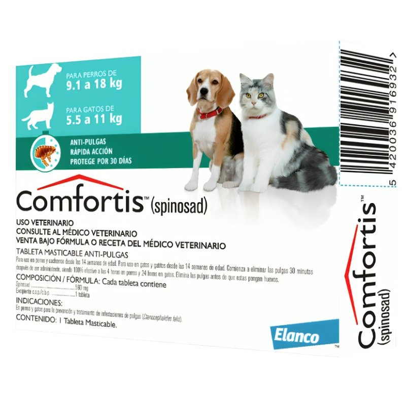 Comfortis Verde - Perros De 9.1 Hasta 18 Kg | Laika Mascotas