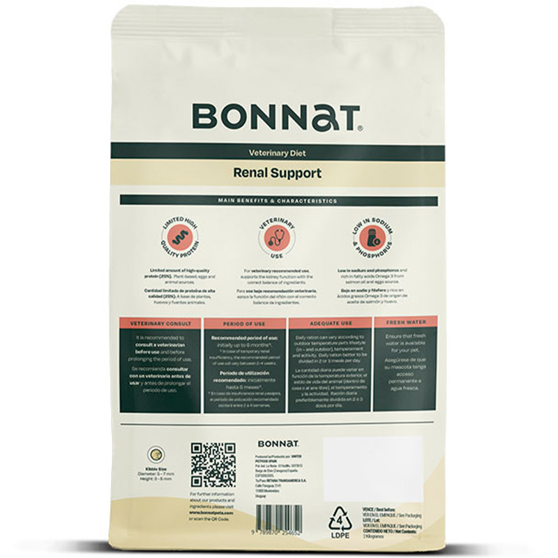 Bonnat - Veterinary Diet Feline Renal Suport | Laika Mascotas