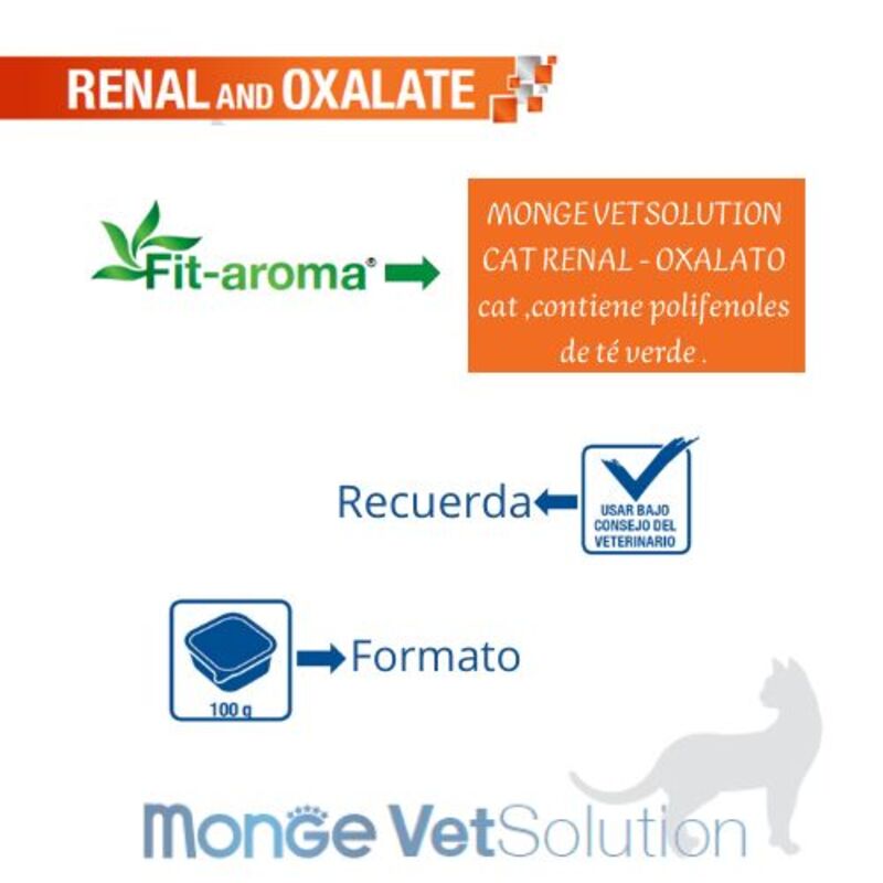 Monge - VetSolution Renal/Oxalate Feline | Laika Mascotas
