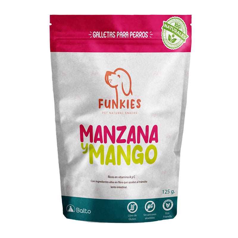 Funkies - Galletas Naturales para Perro Sabor Manzana y Mango | Laika ...