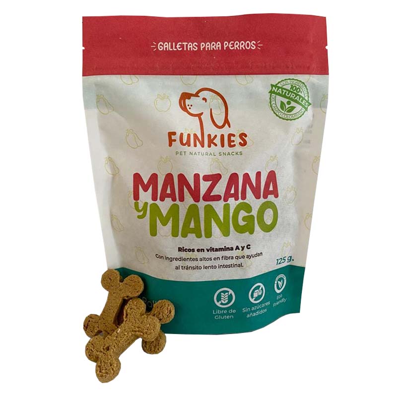 Funkies - Galletas Naturales para Perro Sabor Manzana y Mango | Laika ...